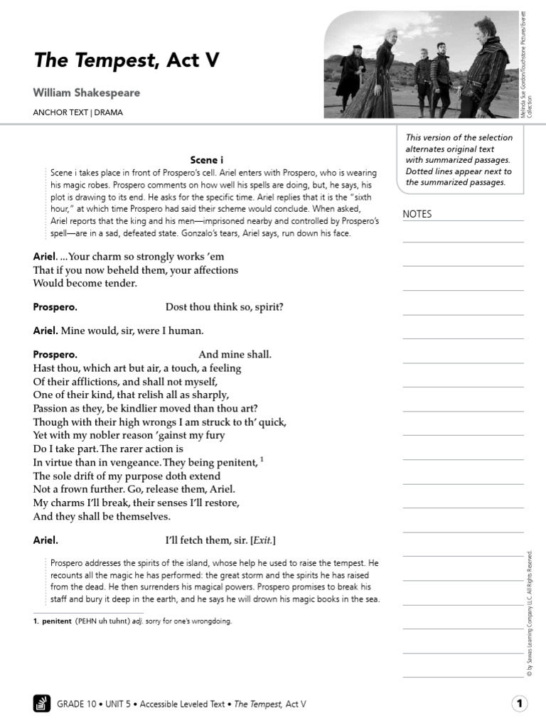 ACT 5 | PDF | The Tempest | Shakespearean Comedies