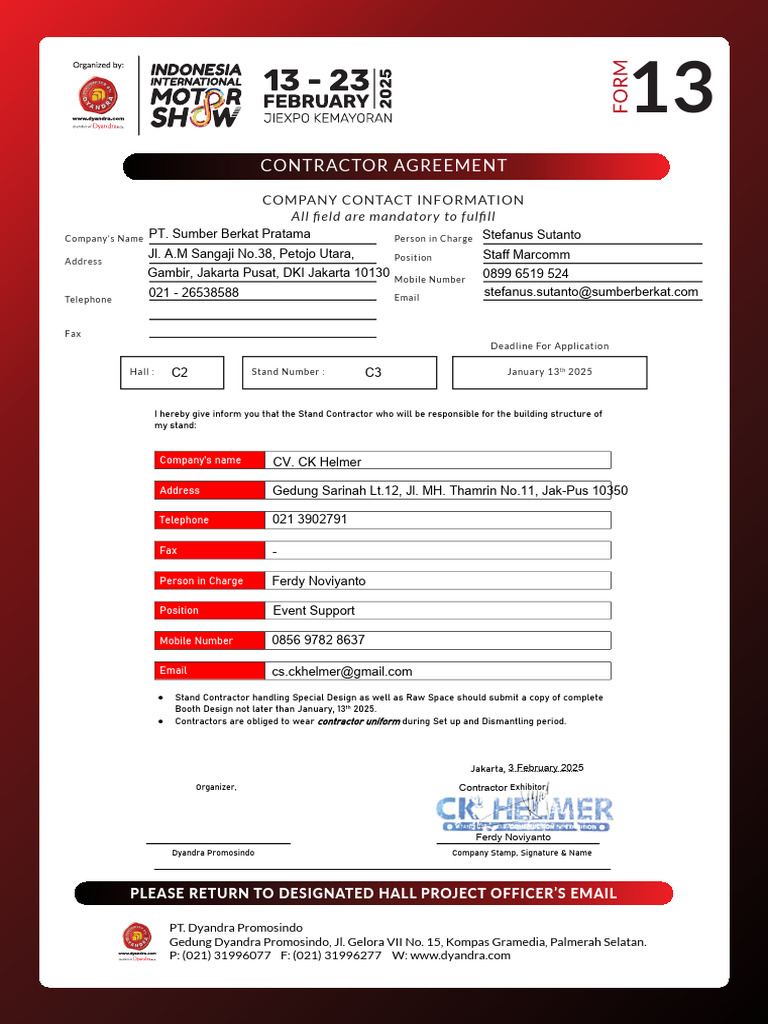 FORM 13-14 - OPS IIMS 2025 | PDF