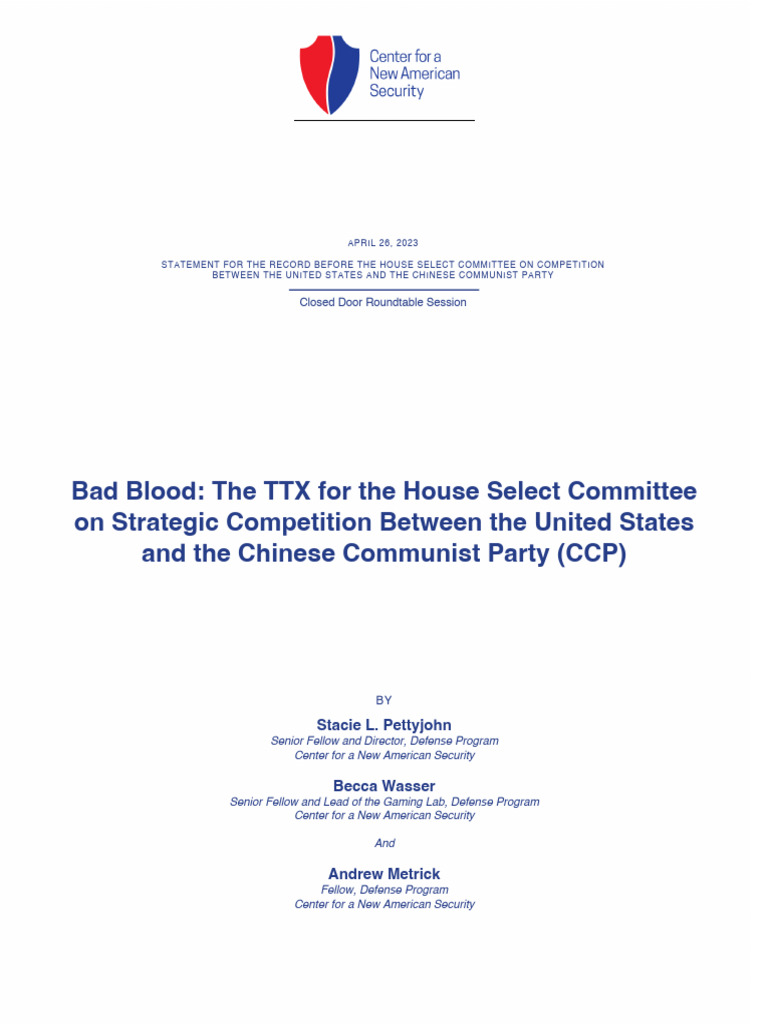 Insights from TTX on U.S.-China Conflict | PDF | People's Liberation ...