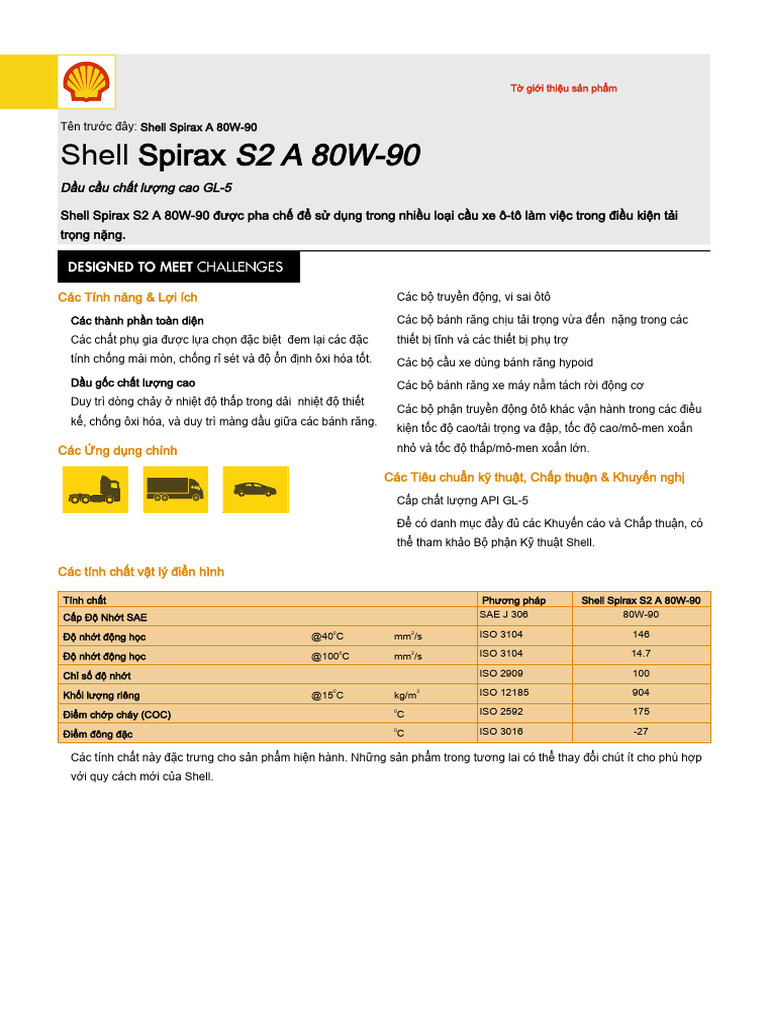TDS_Shell Spirax S2 A 80W-90_VI | PDF