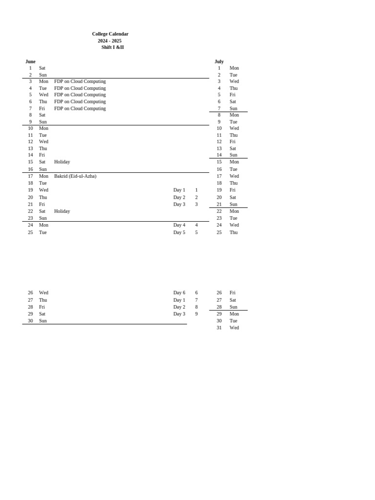 College Calendar (2024 - 2025) | PDF | Observances | Tamils