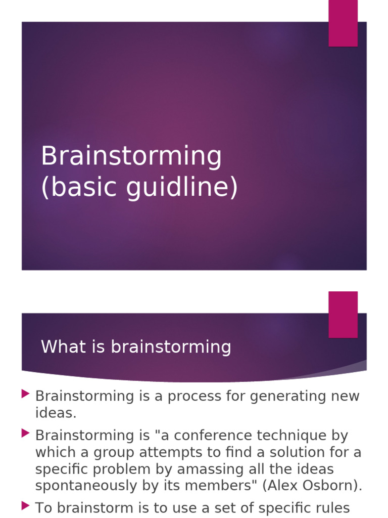 Brainstorming | PDF | Brainstorming