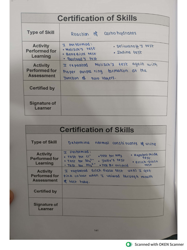 Certification of Skills | PDF