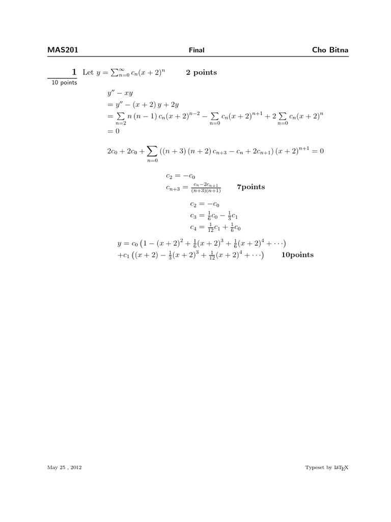 20MA_Final_Sol | PDF | Eigenvalues And Eigenvectors | Linear Algebra