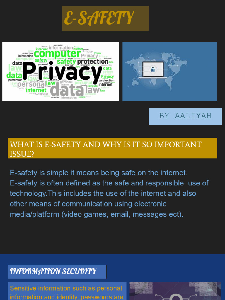 1 - Project On E-Safety Presentation-Aaliyah Koeb | PDF | Security ...
