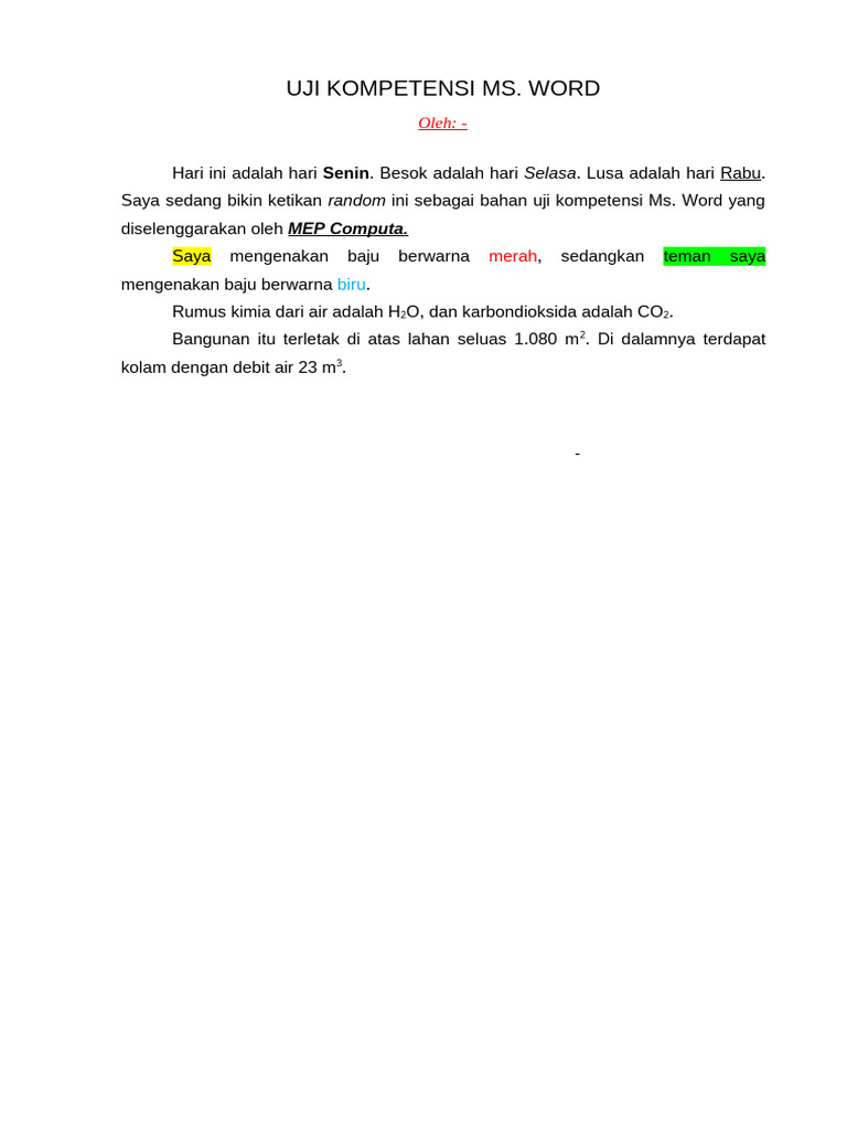 Hasil Ujian Word - 20212222200000211 | PDF