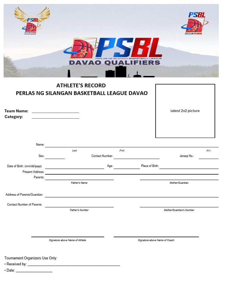 PSBL Athlete's Record | PDF