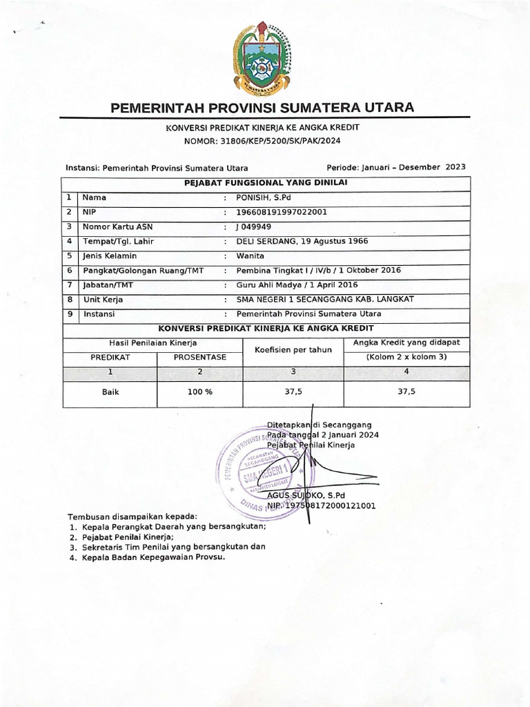 Pak Konversi 2023 - 196608191997022001 | PDF