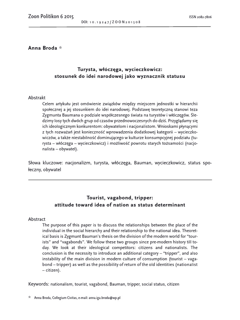 Anna-Broda Turysci | PDF