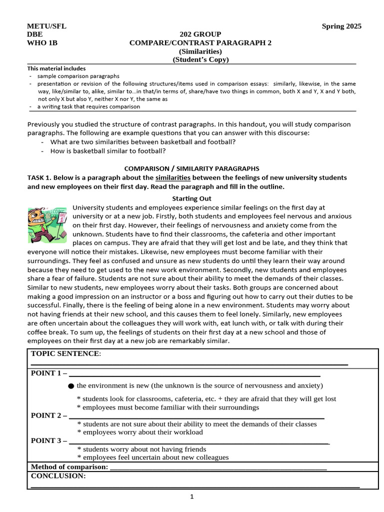 202 WHO 1B Compare Contrast 2 Similarities Student | PDF ...