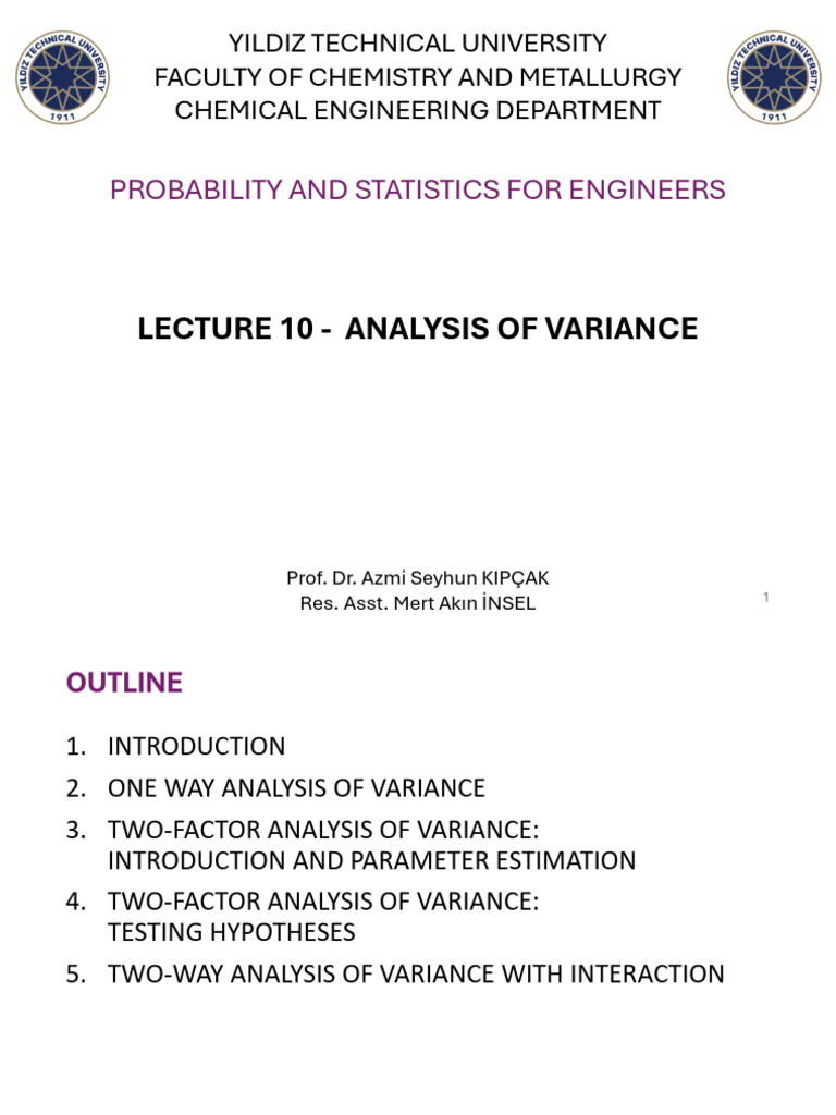 Variance Analysis in Statistics Lecture | PDF | Analysis Of Variance ...