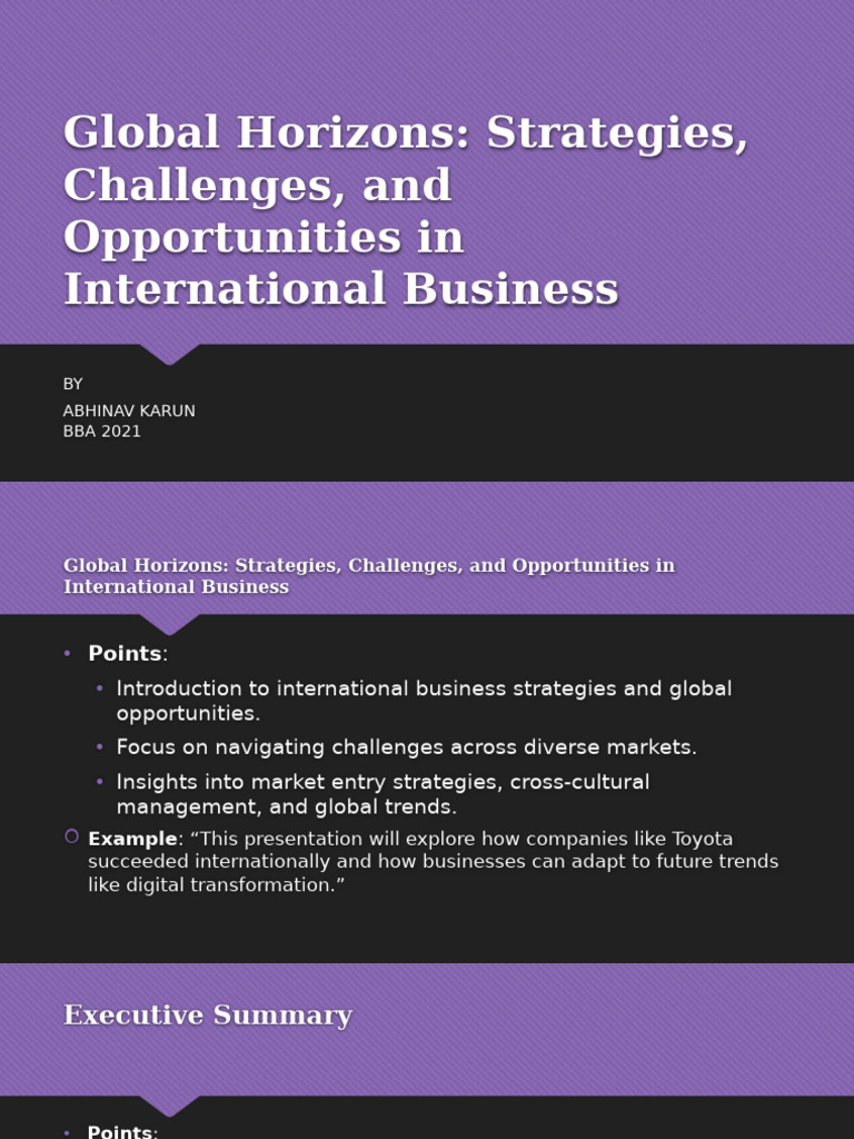 International Business Strategies & Trends | PDF | Market (Economics ...