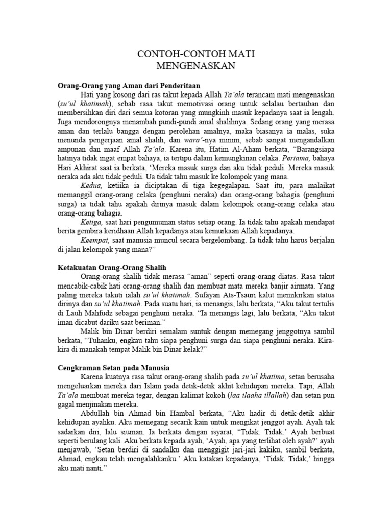 Contoh Mati Mengenaskan | PDF
