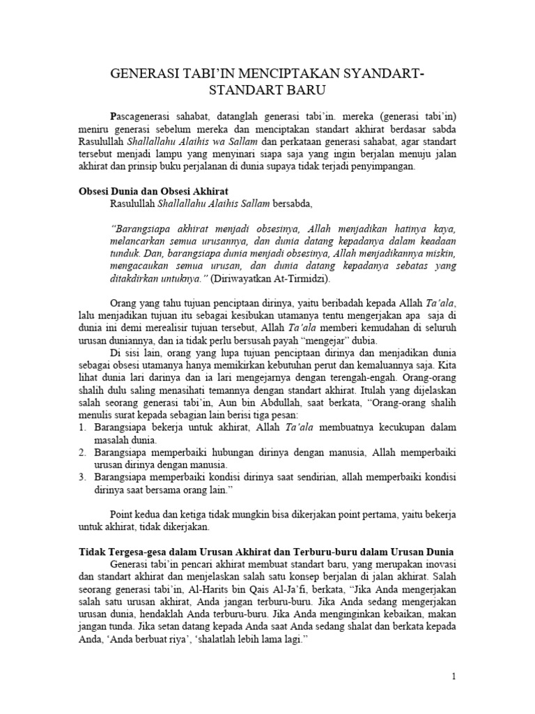 Generasi Tabi'in | PDF