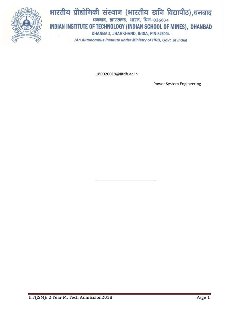 IIT Dhanbad (ISM) Offer Letter | PDF | Educational Stages