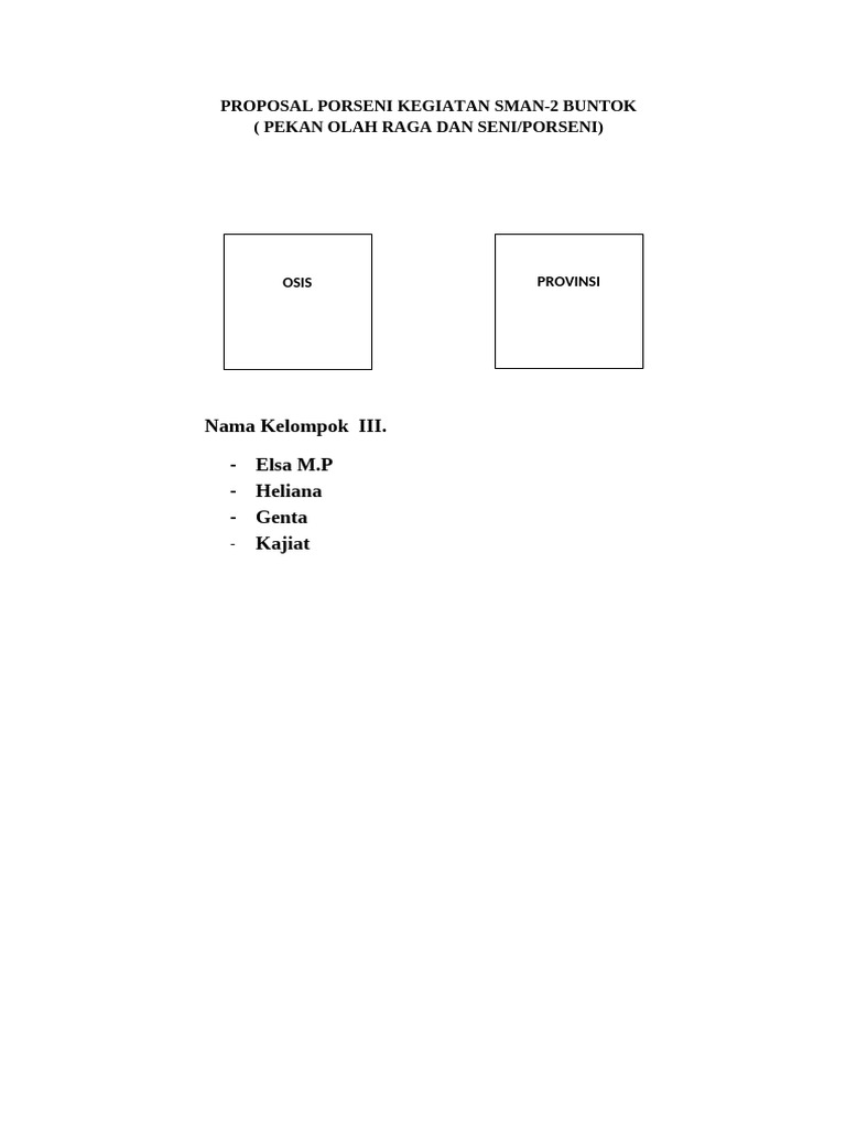 Proposal Porseni Kegiatan Sman 2 Buntok | PDF