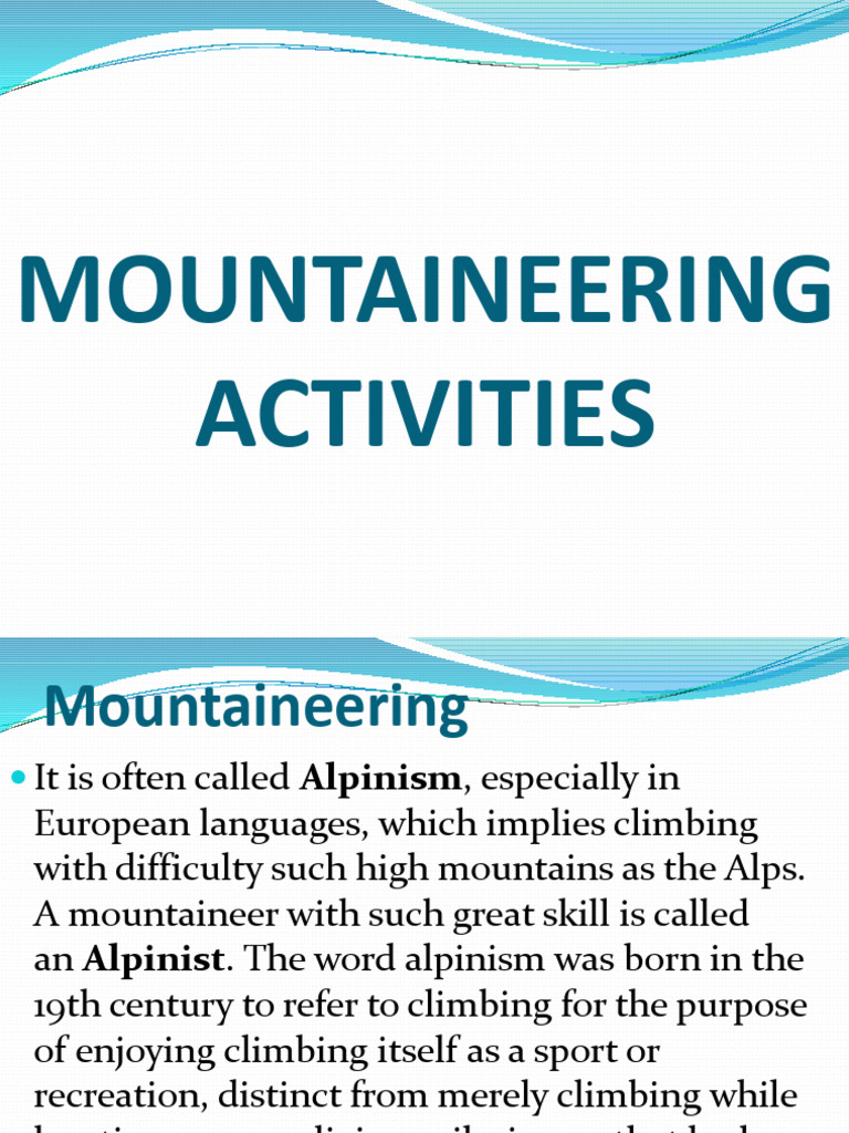 Mountaineering: Essential Guide and Tips | PDF | Mountaineering | Hiking