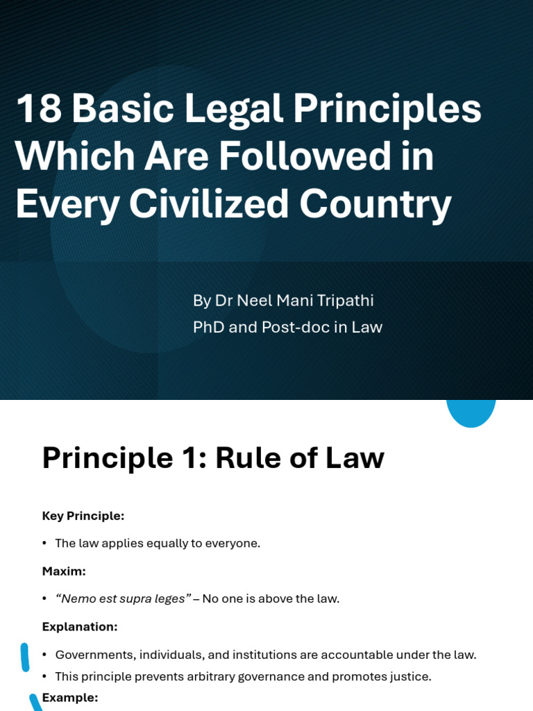 18 Essential Legal Principles Explained | PDF | Damages | Burden Of ...