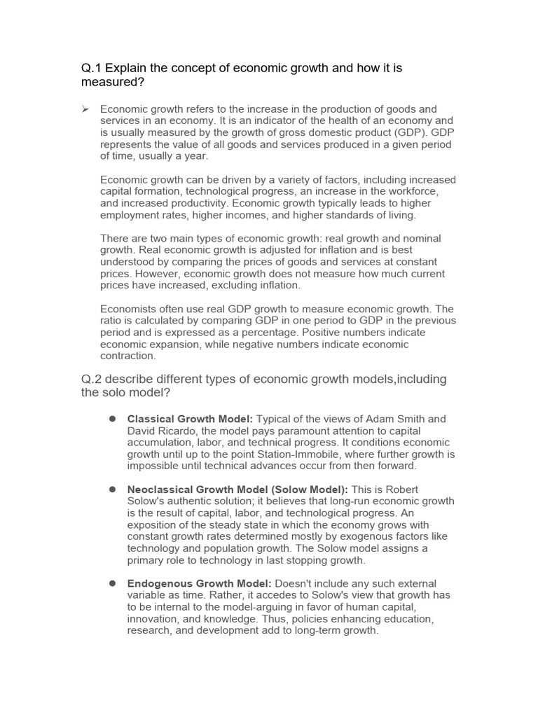 Economic Growth: Models and Impacts | PDF | Economic Growth | Fiscal Policy