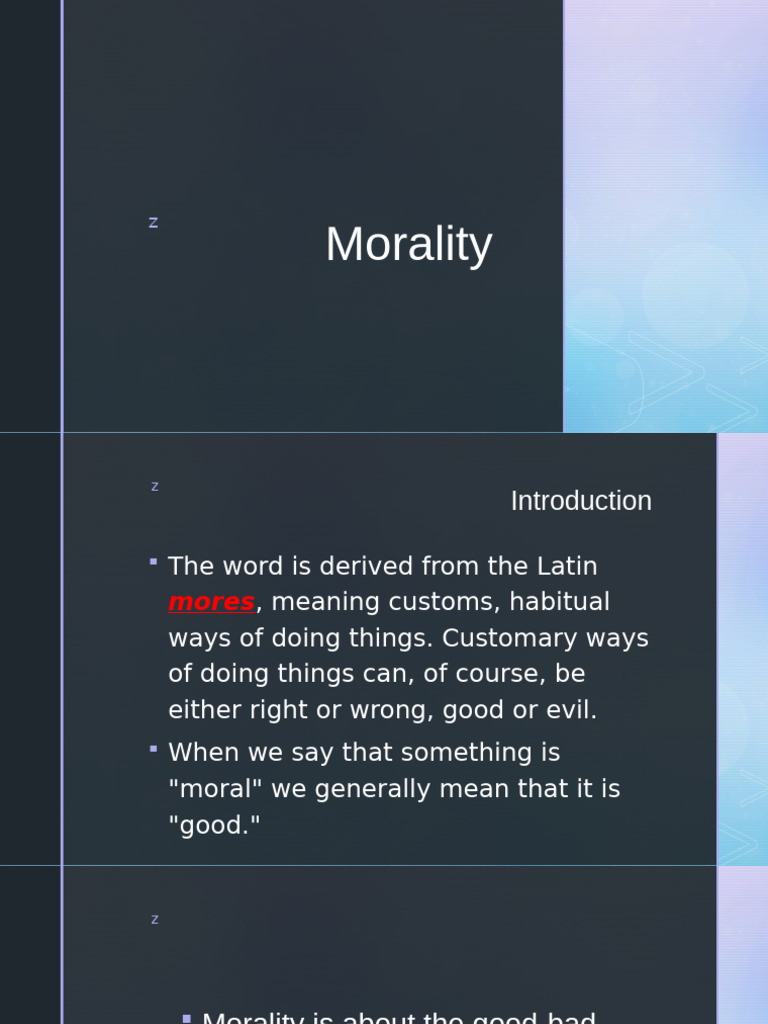 Lesson 1 What Is Morality | PDF | Evil | Relativism