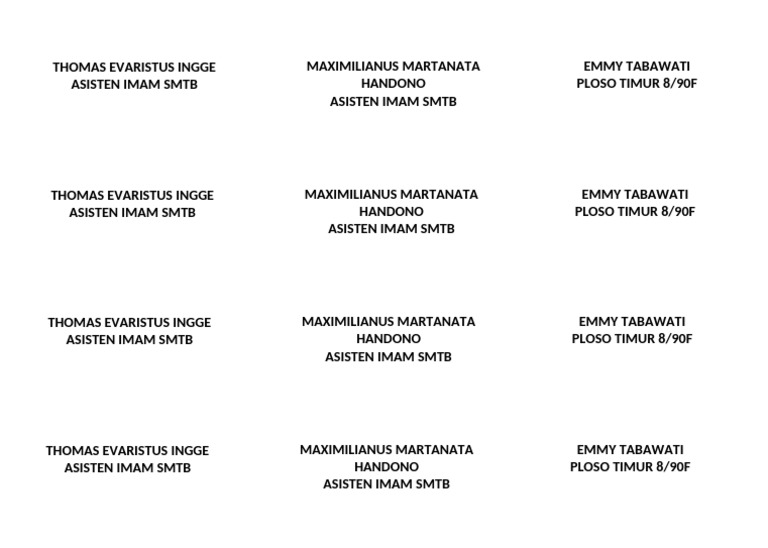 Format Stiker Undangan | PDF
