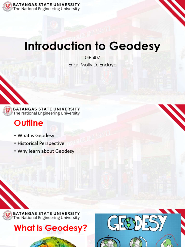 GE-407-LECTURE-1-4 | PDF | Geodesy | Geometry