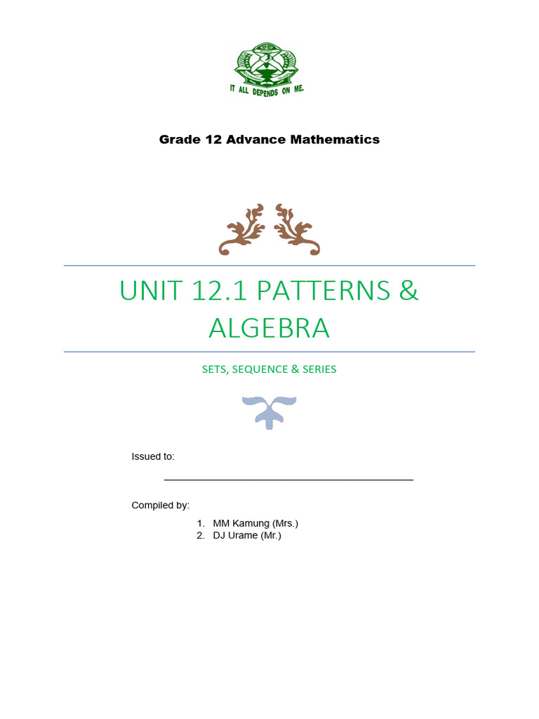 Unit 12.1 Sets Sequence and Series | PDF