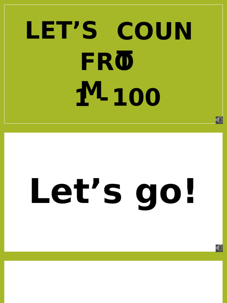 Lets Count From 1-100 Pracrice Record | PDF