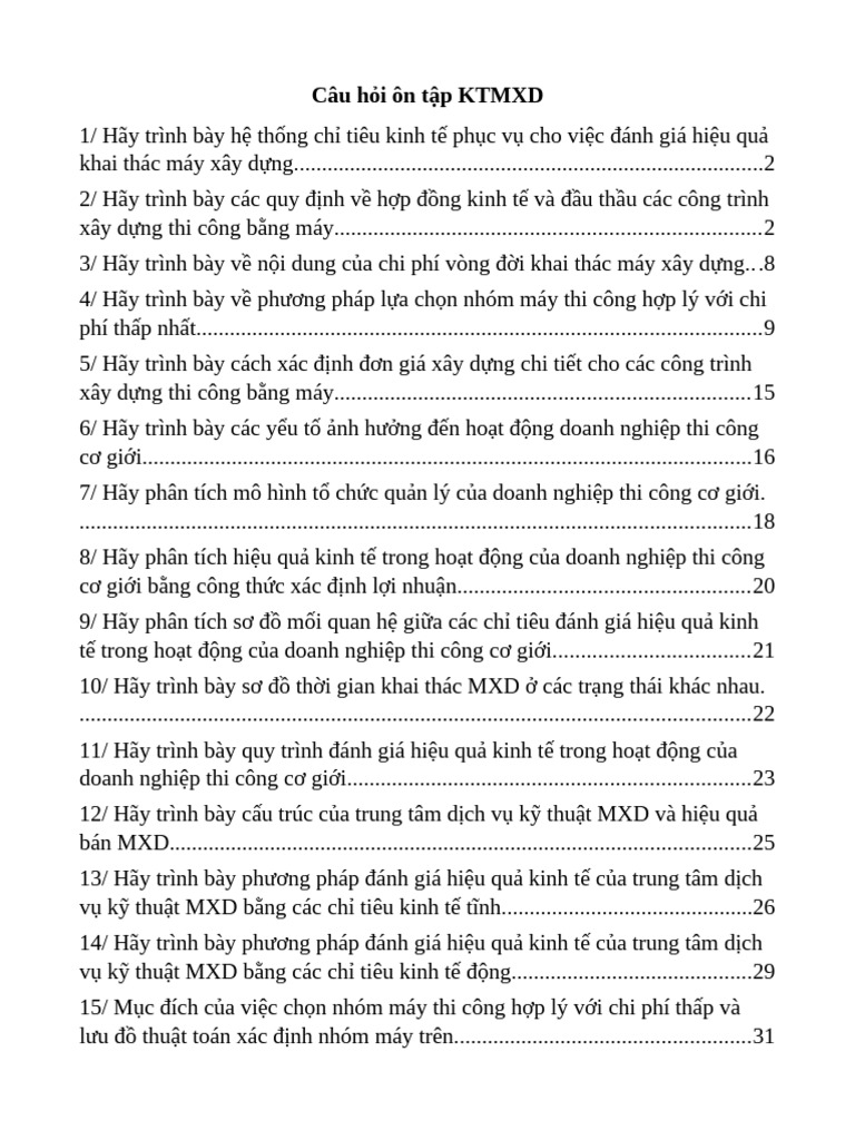 Kinh Te May Xay Dung | PDF