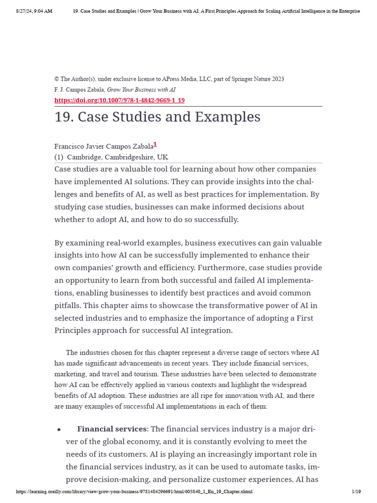 Case Studies and Examples - Grow Your Business With AI - A First ...