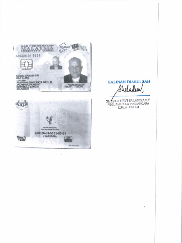 KP - ABDUL SAMAD & SIJIL KELAHIRAN | PDF