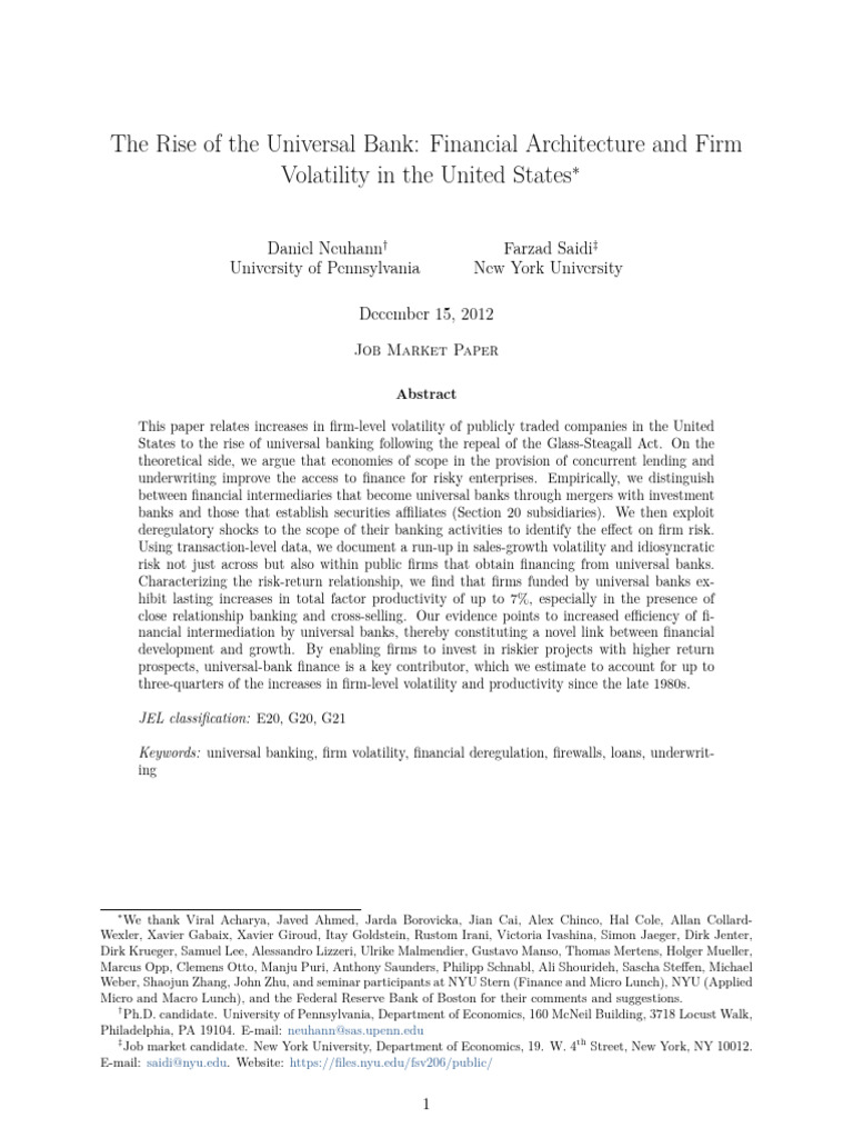 jm-paper_saidi | PDF | Moral Hazard | Capital Structure