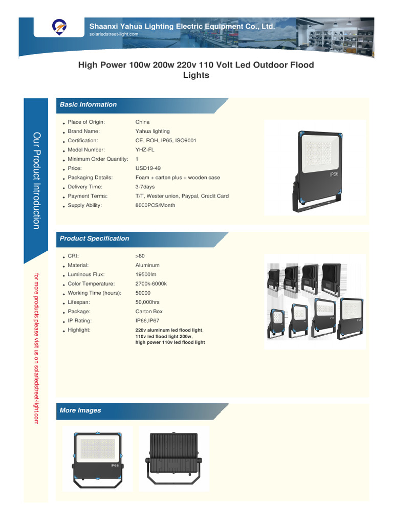 high-power-100w-200w-220v-110-volt-led-outdoor-flood-lights | PDF ...