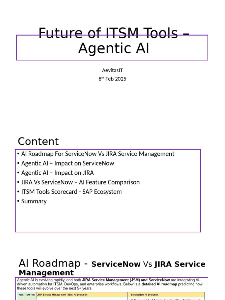 Future of ITSM: Agentic AI Insights | PDF | Artificial Intelligence ...