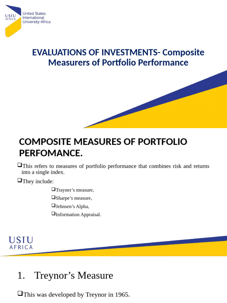 Fin6010 Investment Composite Measures | PDF | Portfolio (Finance ...