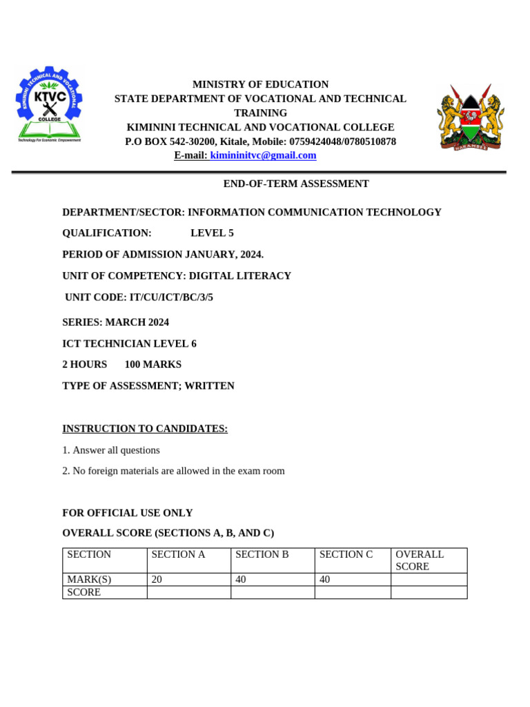 Digital Literacy Level 5 | PDF | Computer Virus | Microsoft Word