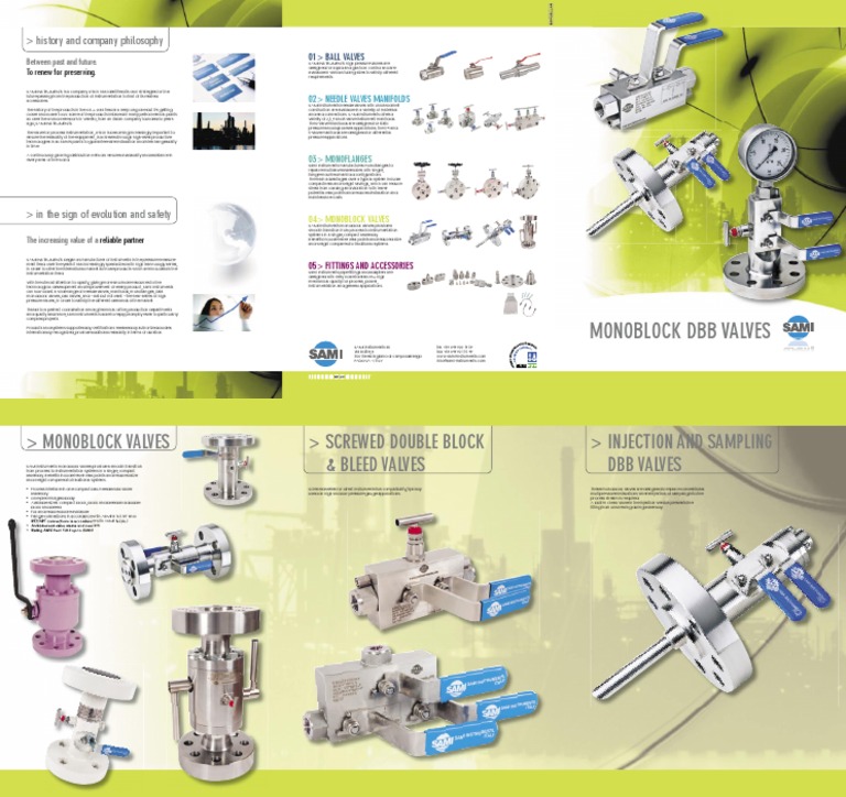 SAMI Instruments: Monoblock DBB Valves | PDF | Instrumentation | Valve