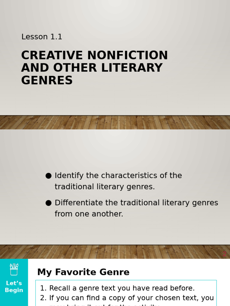 CNF 1.1 - Creative Nonfiction and Other Literary Genres | PDF | Poetry ...