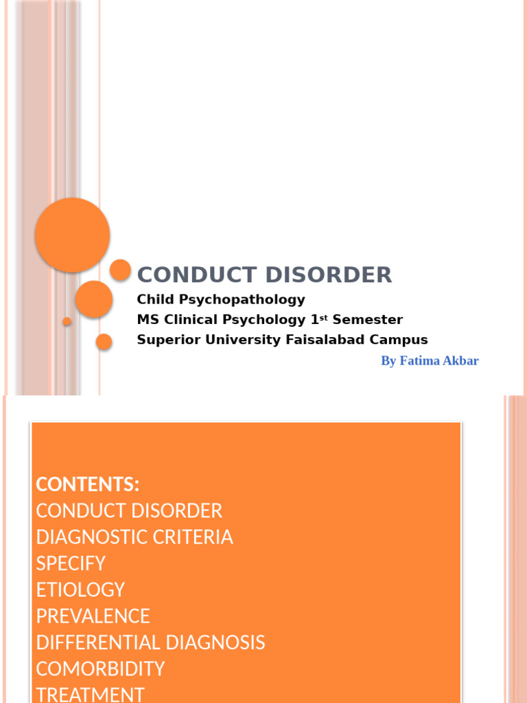 Understanding Conduct Disorder in Children | PDF | Mental Disorder ...