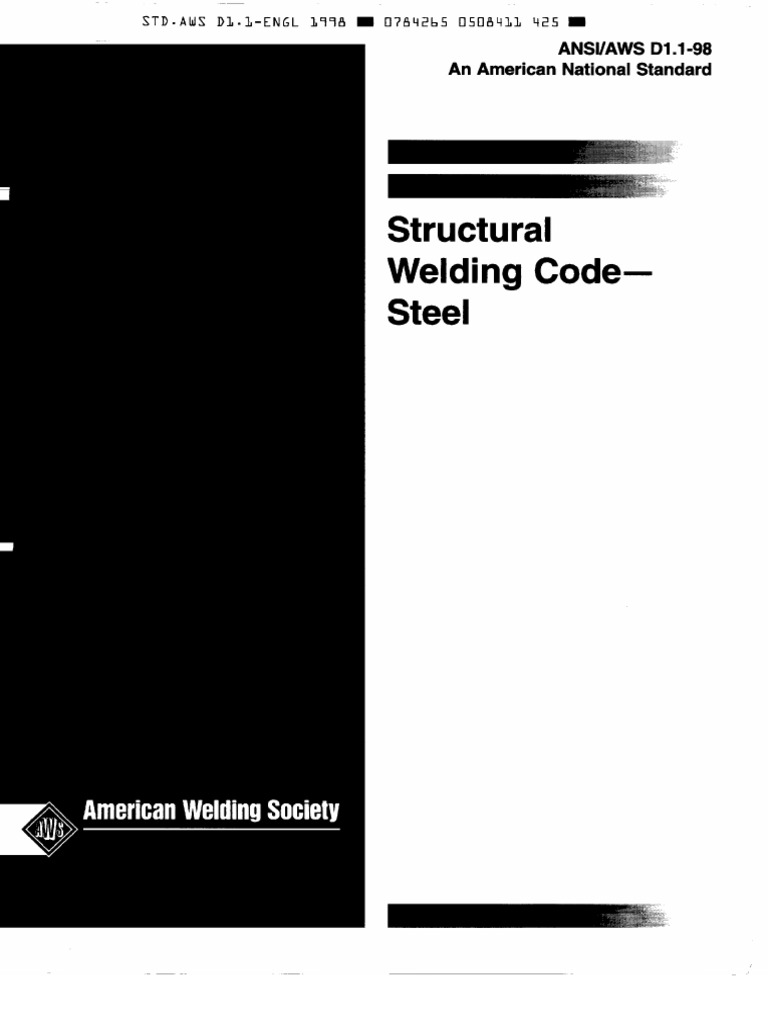 aws d 1-1 | PDF | Mechanical Engineering | Joining