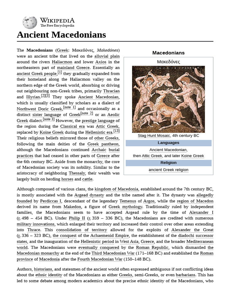 Ancient_Macedonians | PDF | Macedonia (Ancient Kingdom) | Hellenistic ...