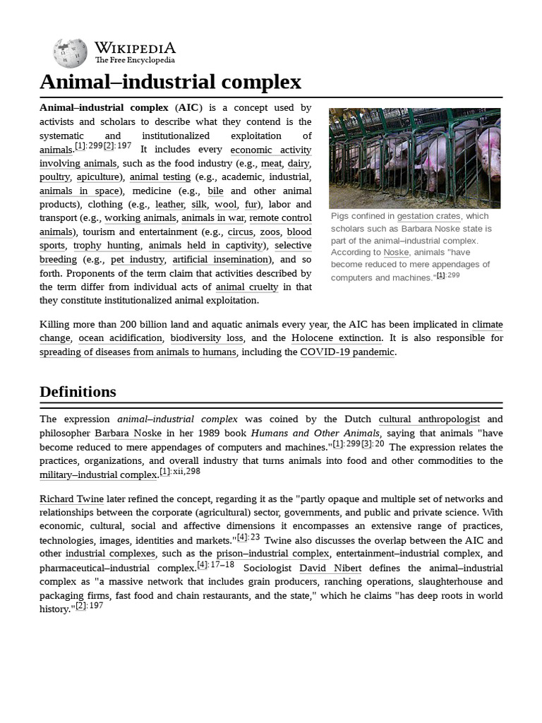 Understanding the Animal-Industrial Complex | PDF | Animals And Humans ...
