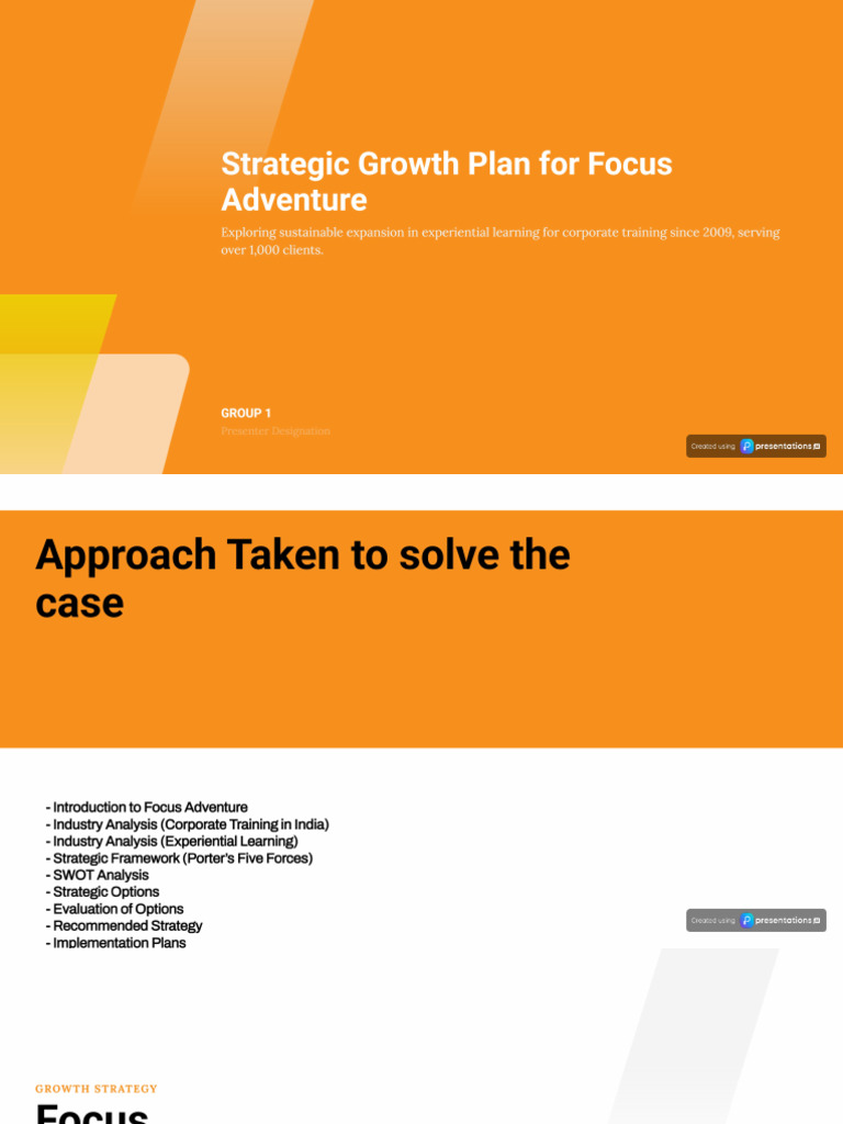 Focus Adventure Strategic Growth Plan | PDF