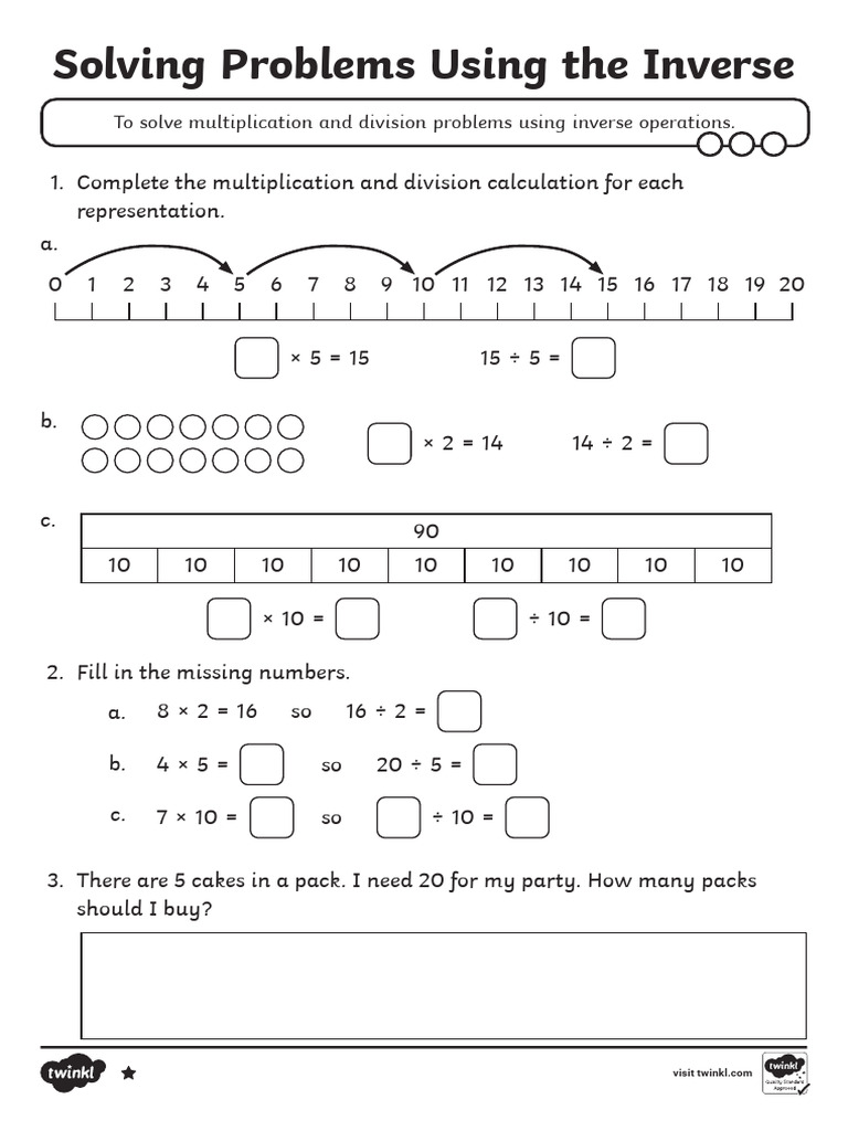 Inverse Operations: Multiplication & Division | PDF | Doughnut | Cakes