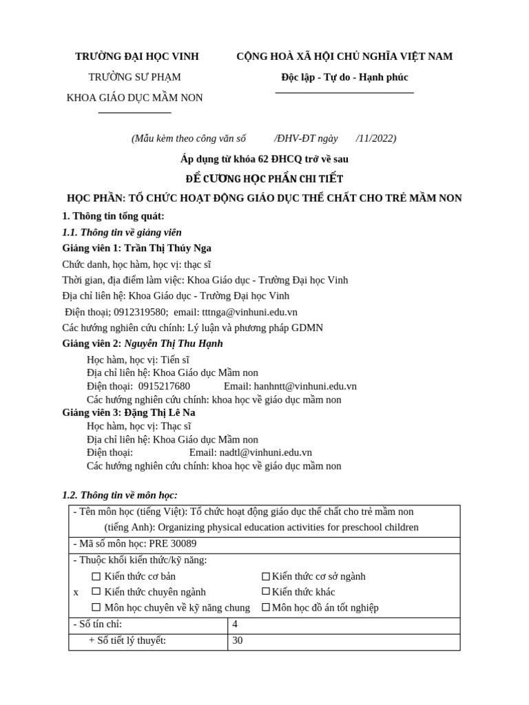 ĐỀ CƯƠNG TỔ CHỨC HĐ GDTC | PDF