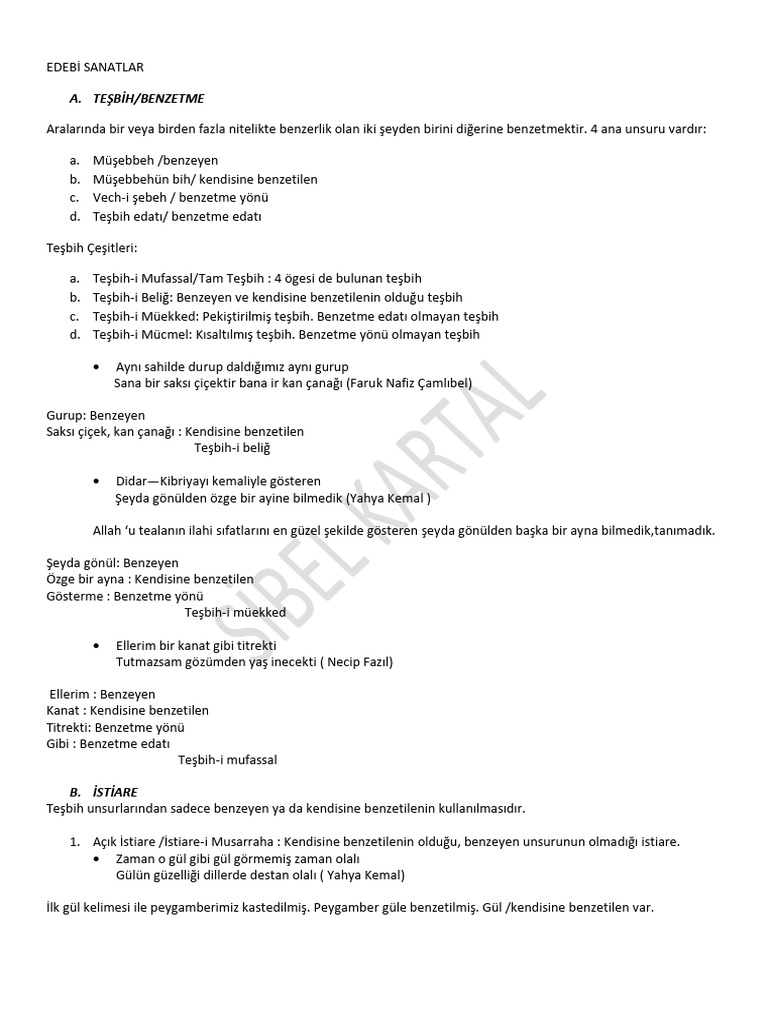 Edebi̇ Sanatlar | PDF