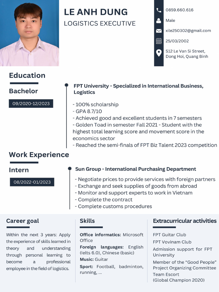 Le Anh Dung - CV Tieng Anh | PDF