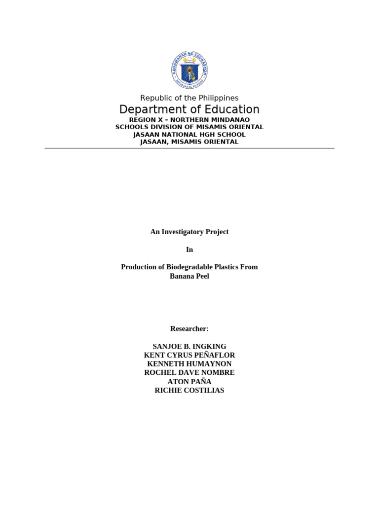 Sanjoe Ingking Final Paperwork | PDF | Plastic | Biodegradation