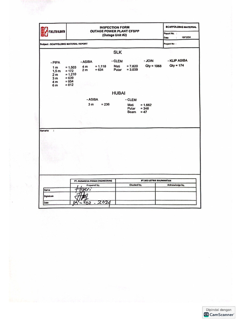 Report Material Scaffolding | PDF