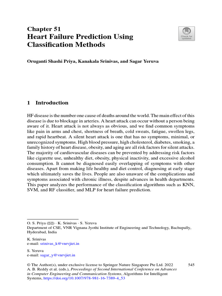 HEART FAILURE PREDICTION | PDF | Support Vector Machine | Statistical Classification